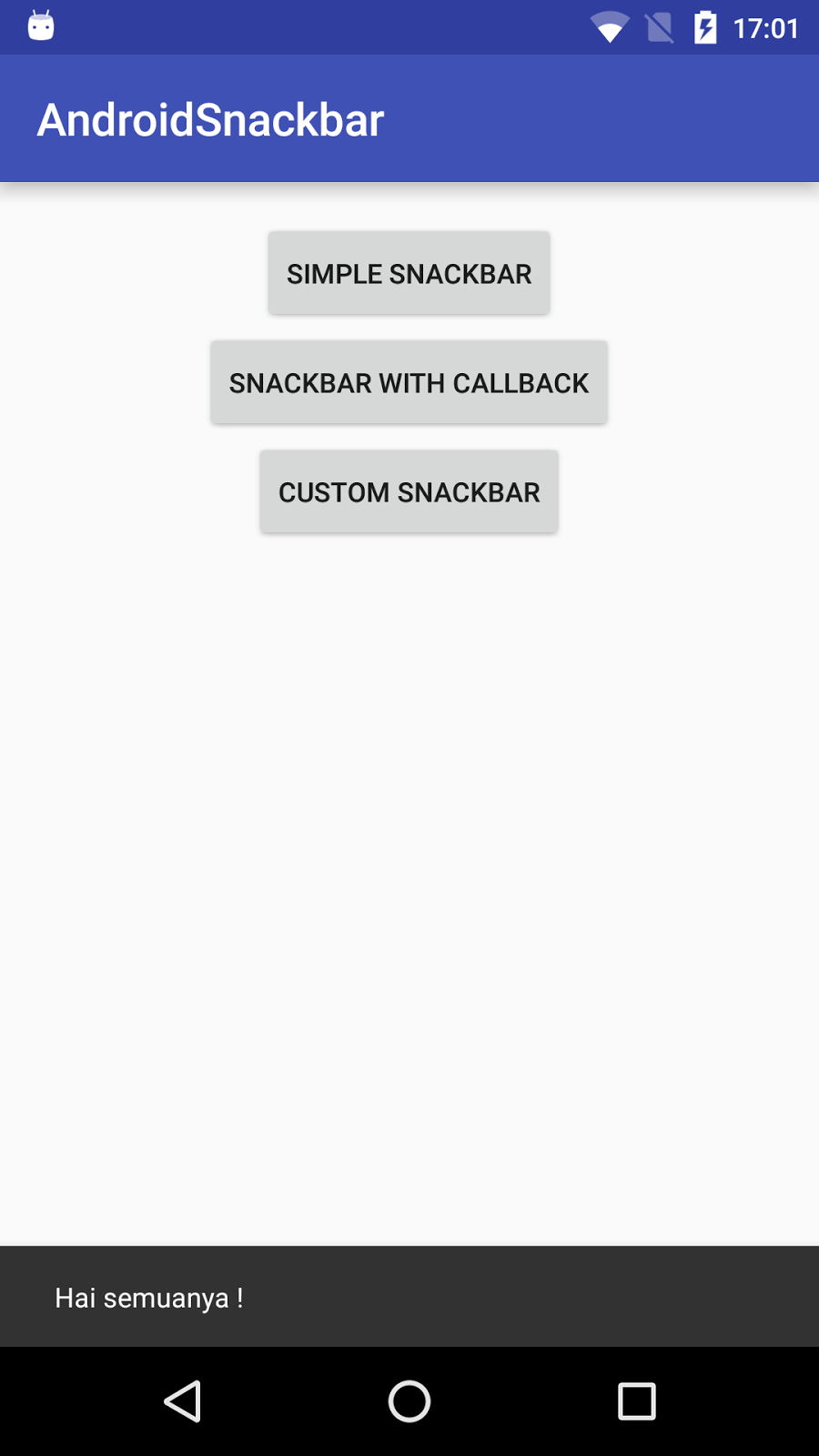 (Tutorial Android) Snackbar Android Material Design - My Personal Blog