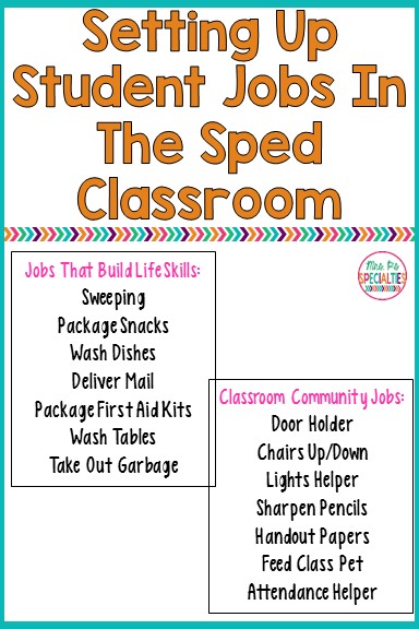 Setting Up Student Jobs Inside The Special Ed. Classroom · Mrs. P's ...