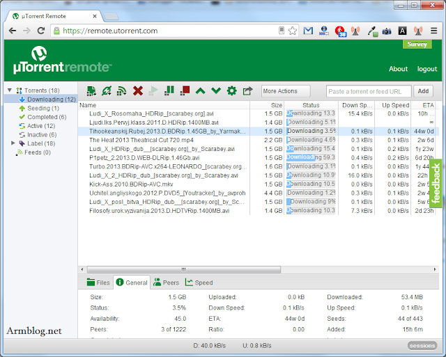 Ինչպես հեռակա կարգով տեսնել և կառավարել uTorrent կլիենտը | Armblog.net