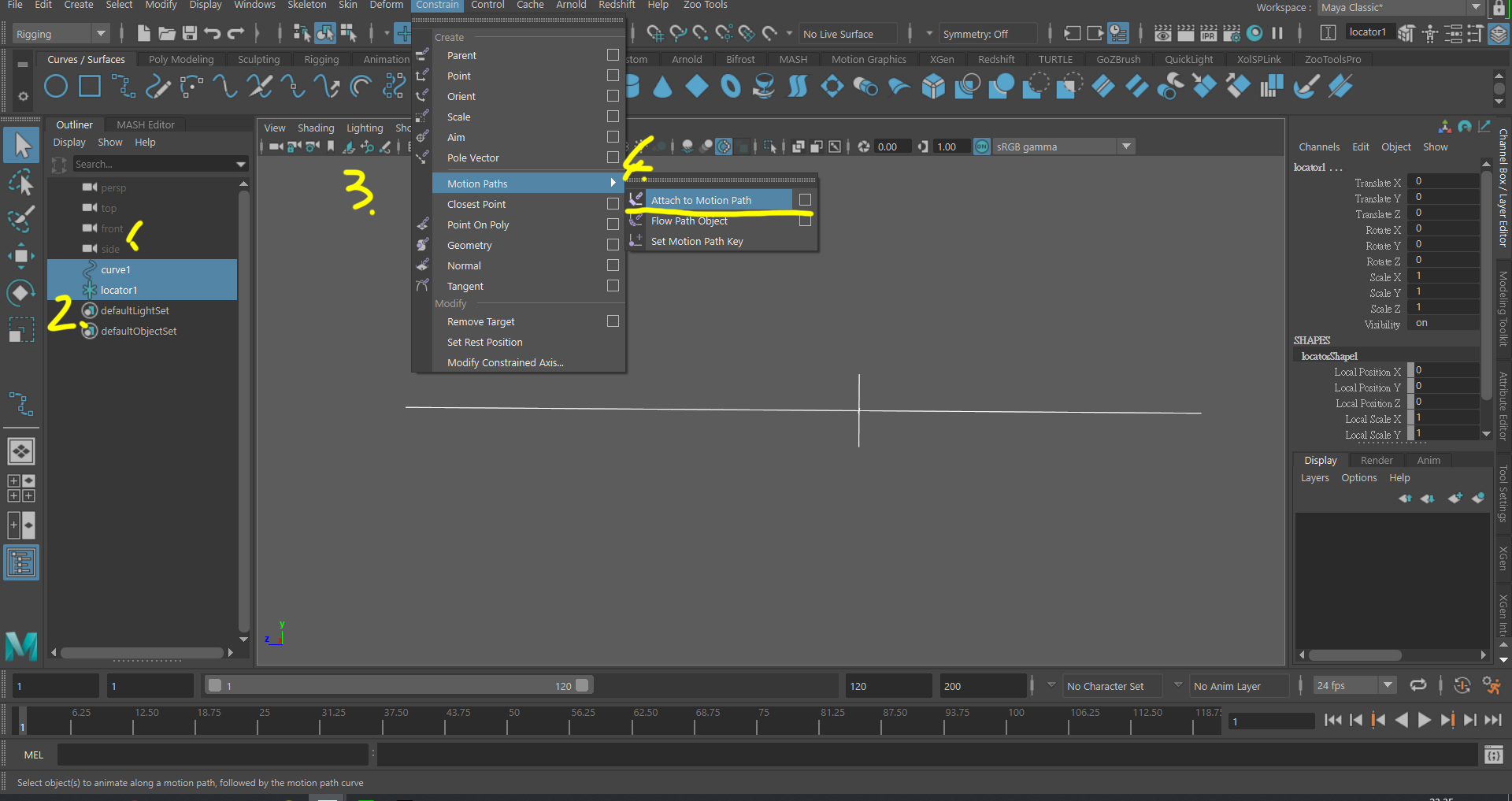 【MAYA中使用無限LOOP的方法】有關數值重複的各種物件