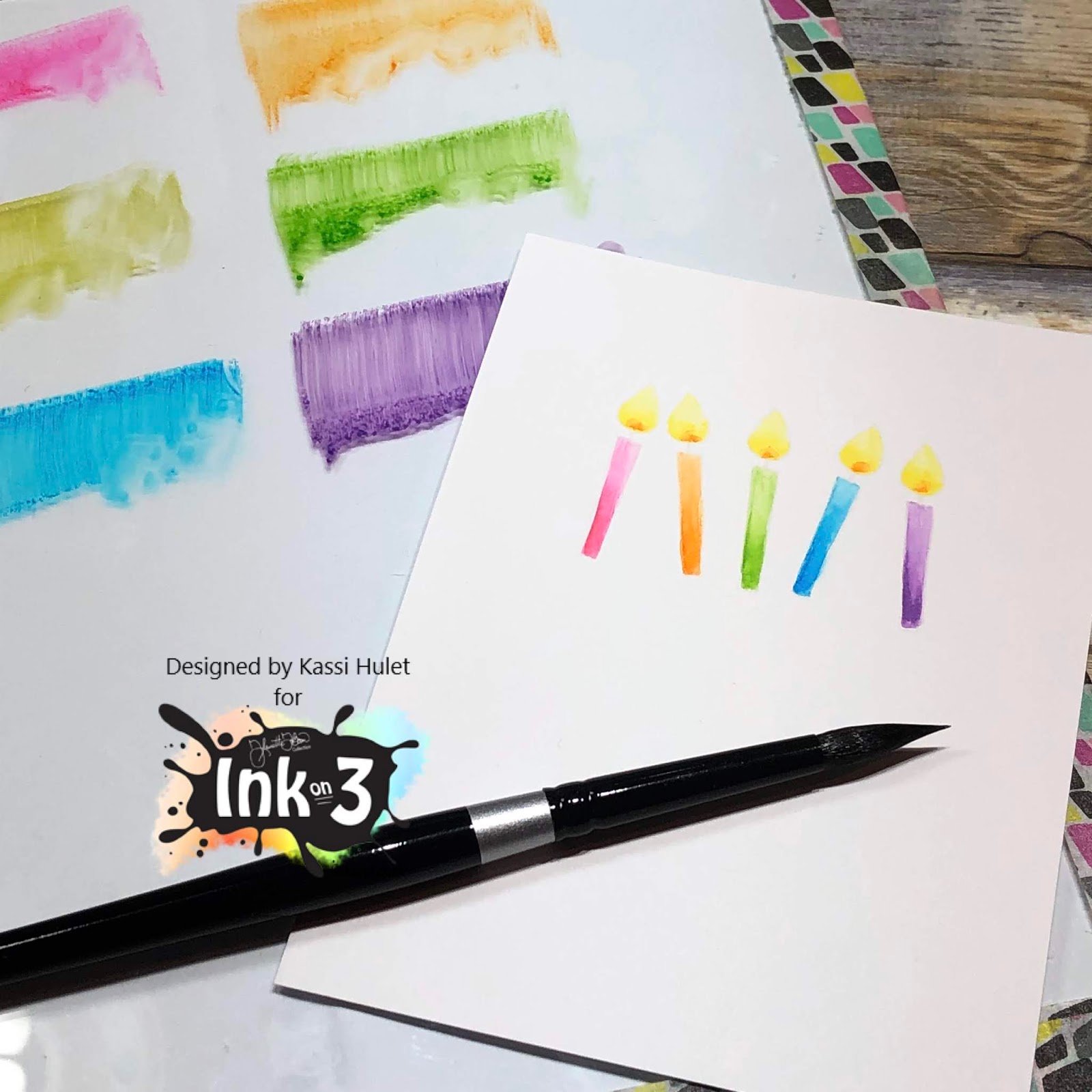 Inkon3: Birthday Candles with Atelier inks