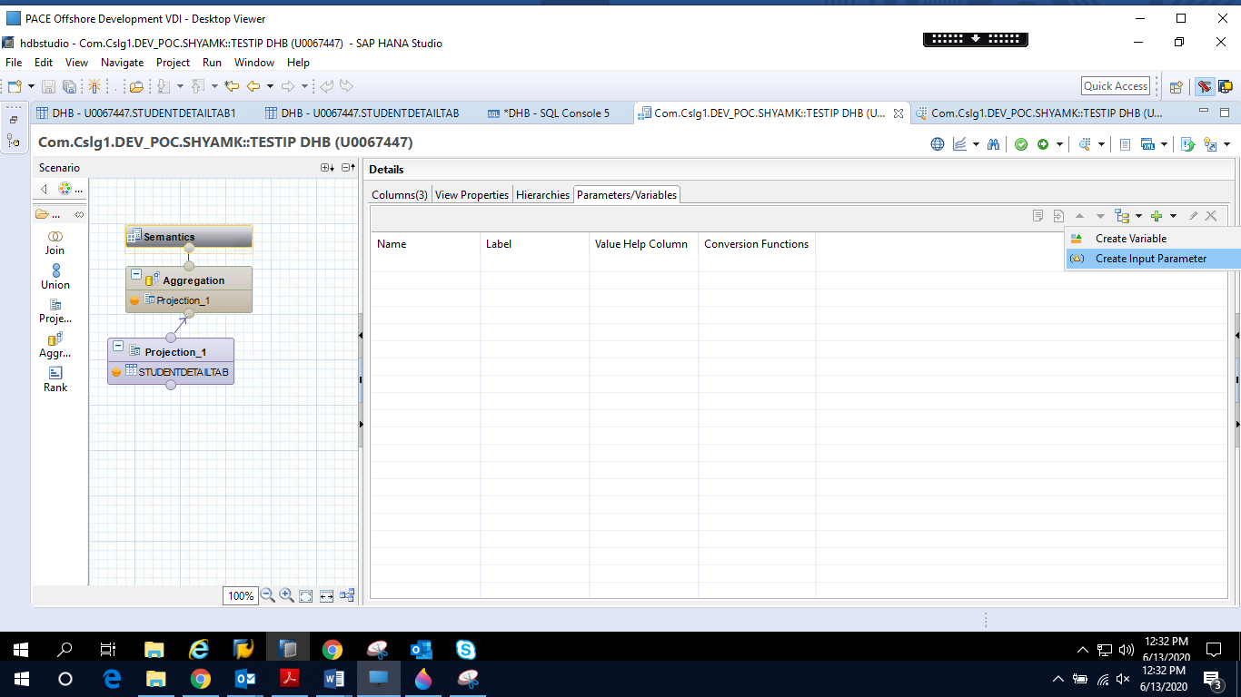 Sap Bw On Hana Input Parameters In Sap Hana