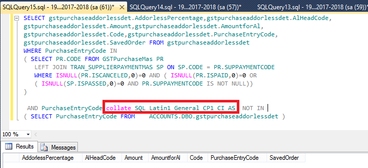 Cannot resolve the collation conflict between "Latin1_General_CI_AI ...