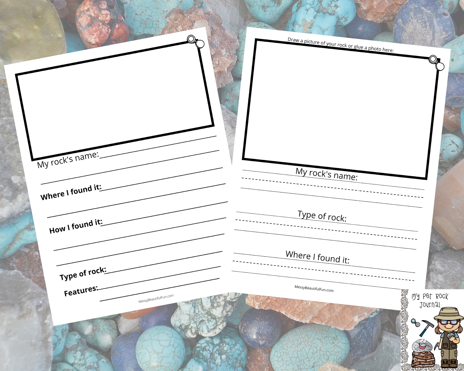 Messy, Beautiful, Fun: Free Rock Cycle My Pet Rock Journal And Learning ...