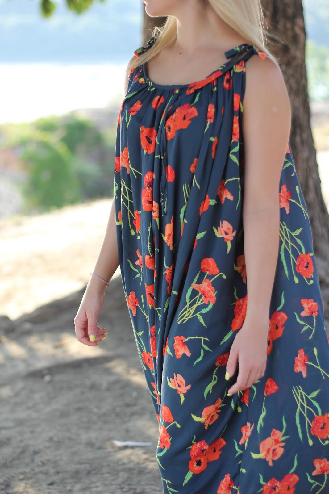 Likeflowersandbutterflies: Maxi tiered rayon dress