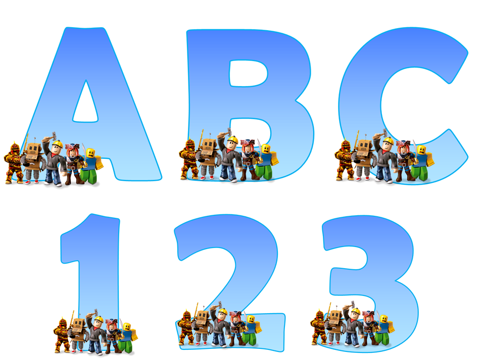 Kits imprimibles gratis : Abecedario de Roblox