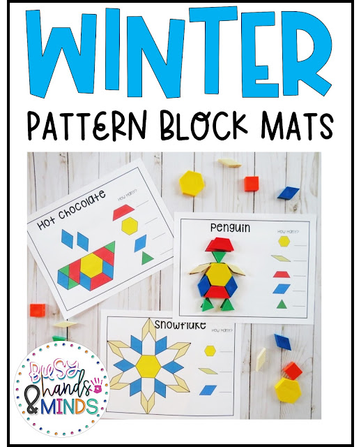 Winter STEM Math Mats for Preschool | Busy Hands and Minds