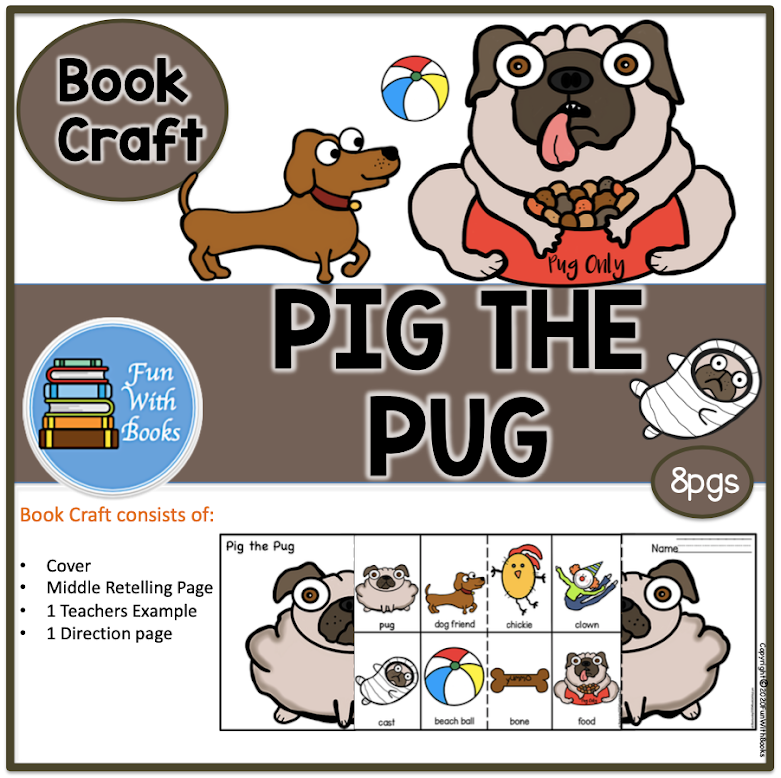 PIG THE PUG BOOK CRAFT ~ Book Units by Lynn