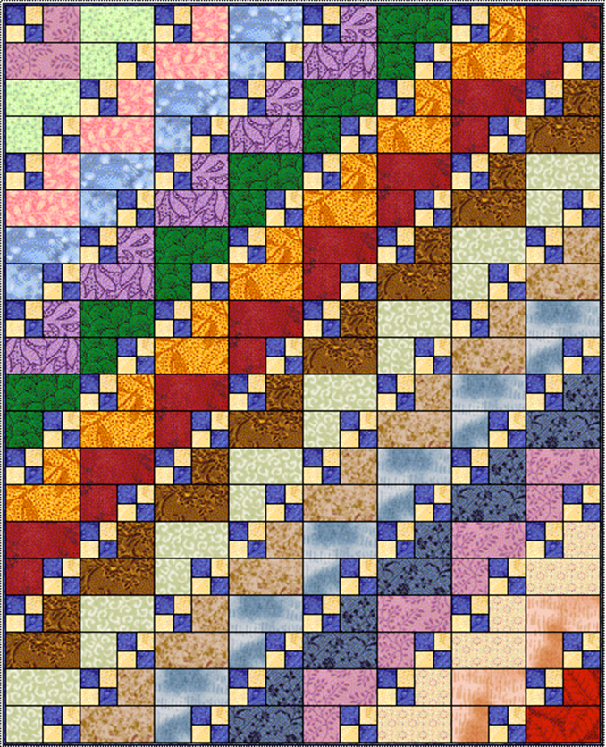 The QuiltNotes Learning Center: The Corner Four Patch Quilt