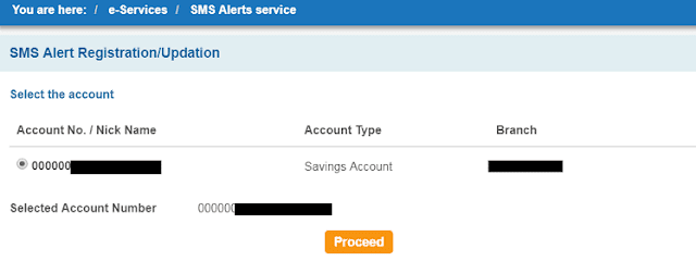 How to Activate SMS alerts in SBI Online