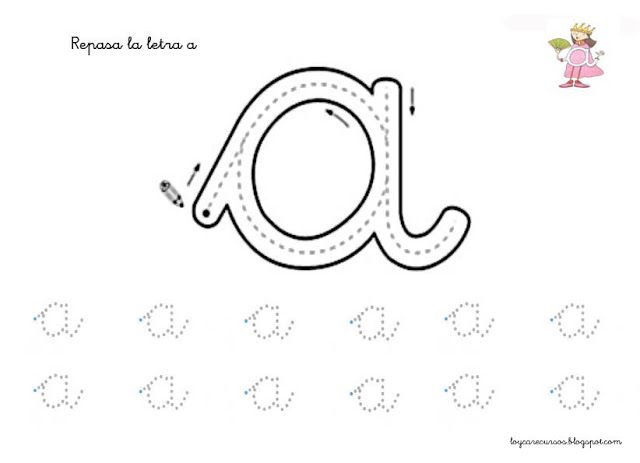 Los peques del Luis Solana: Repasamos el trazo de la a minúscula.