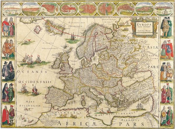 Historické mapy: Evropa 1650, historická mapa MP144