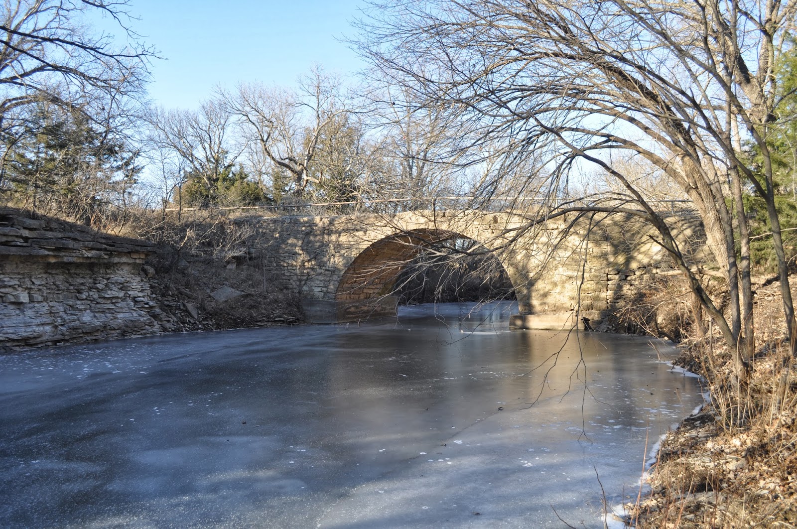 Explore Kansas: Stone Bridges of Butler County, Kansas in winter