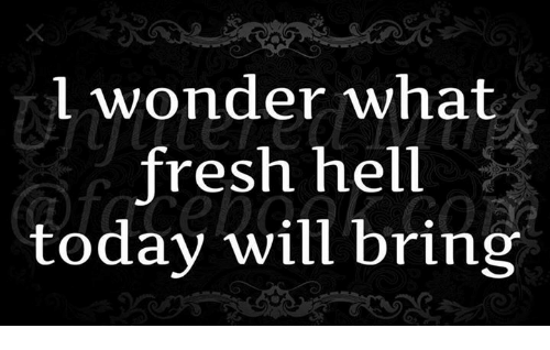 Life According to Steph: What Fresh Hell Today