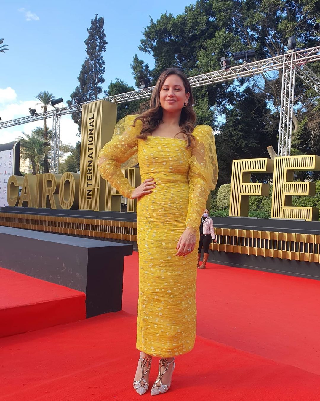 Raya Abi Rashed in an elegant look at the Cairo Film Festival