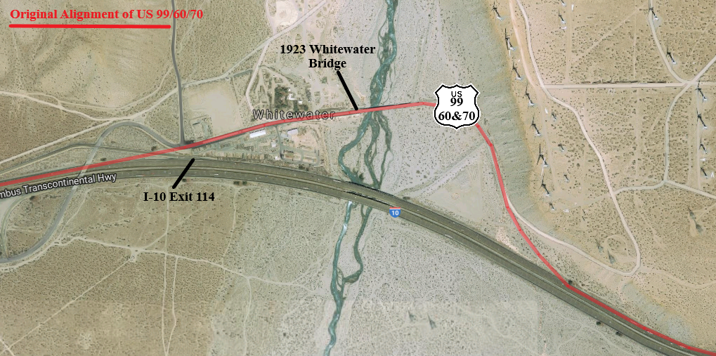 Former US Routes 99/60/70 on the 1923 Whitewater Bridge