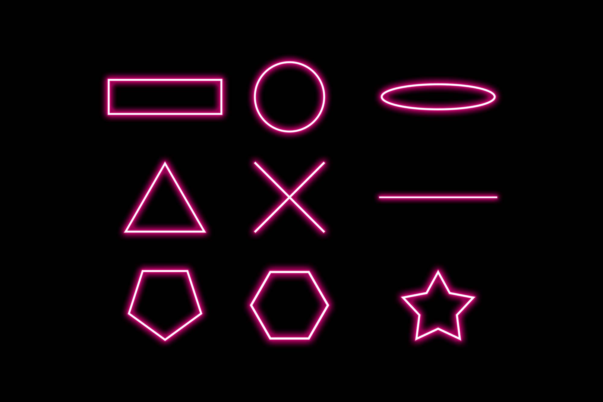 Free Download 9 Neon Shape PNG JPG Free Download 9 Neon Shape PNG JPG