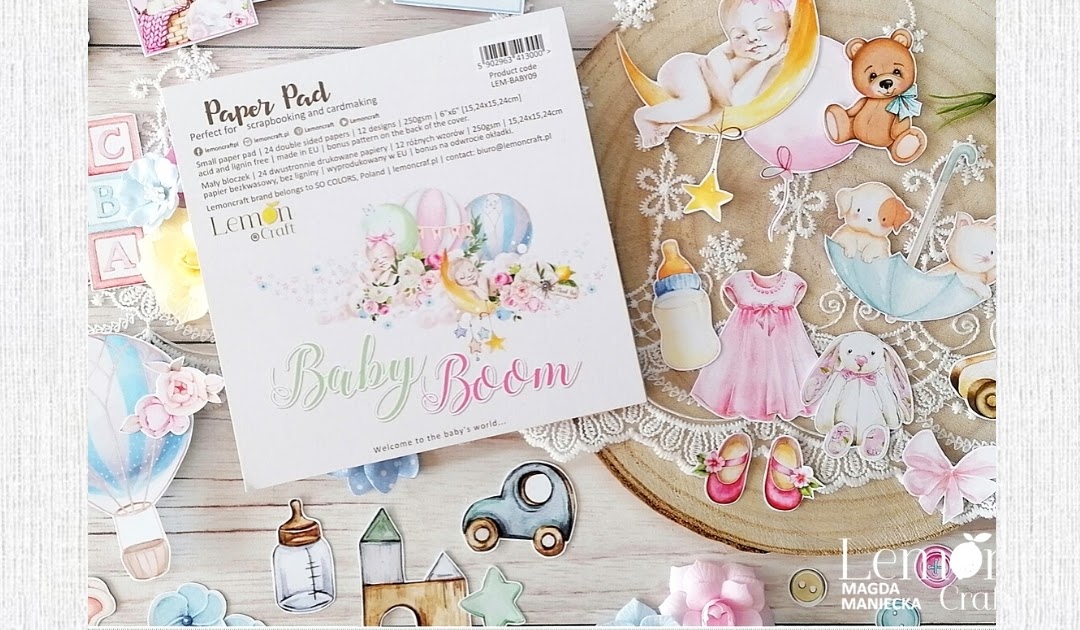 BABY BOOM LemonCraft - dziecięce papiery do scrapbookingu w pastelowych ...