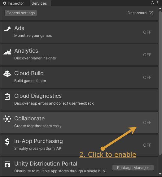 How To Enable Unity Collaborate