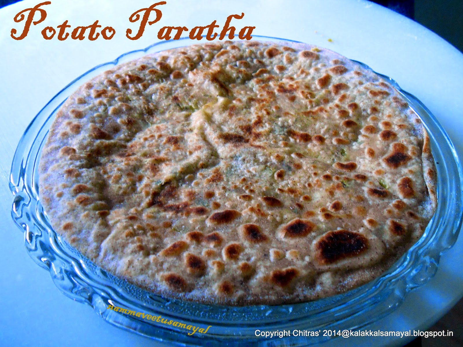 kalakkalsamayal: Aloo Paratha - Potato Paratha