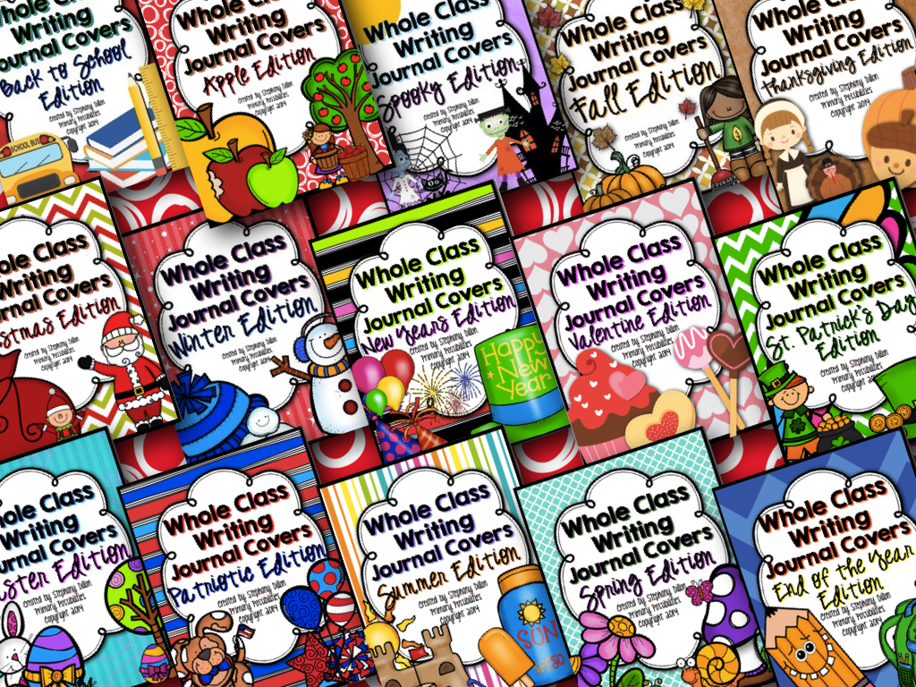 Primary Possibilities: Whole Class Writing Journal Covers... SUPER SAVINGS!