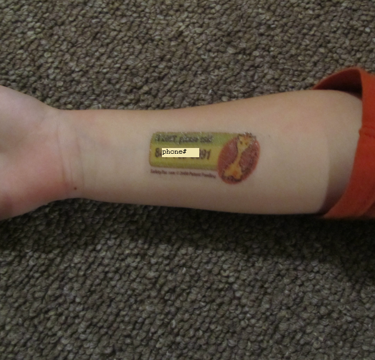 Grandma Bonnie's Closet: Temporary Safety Tattoos