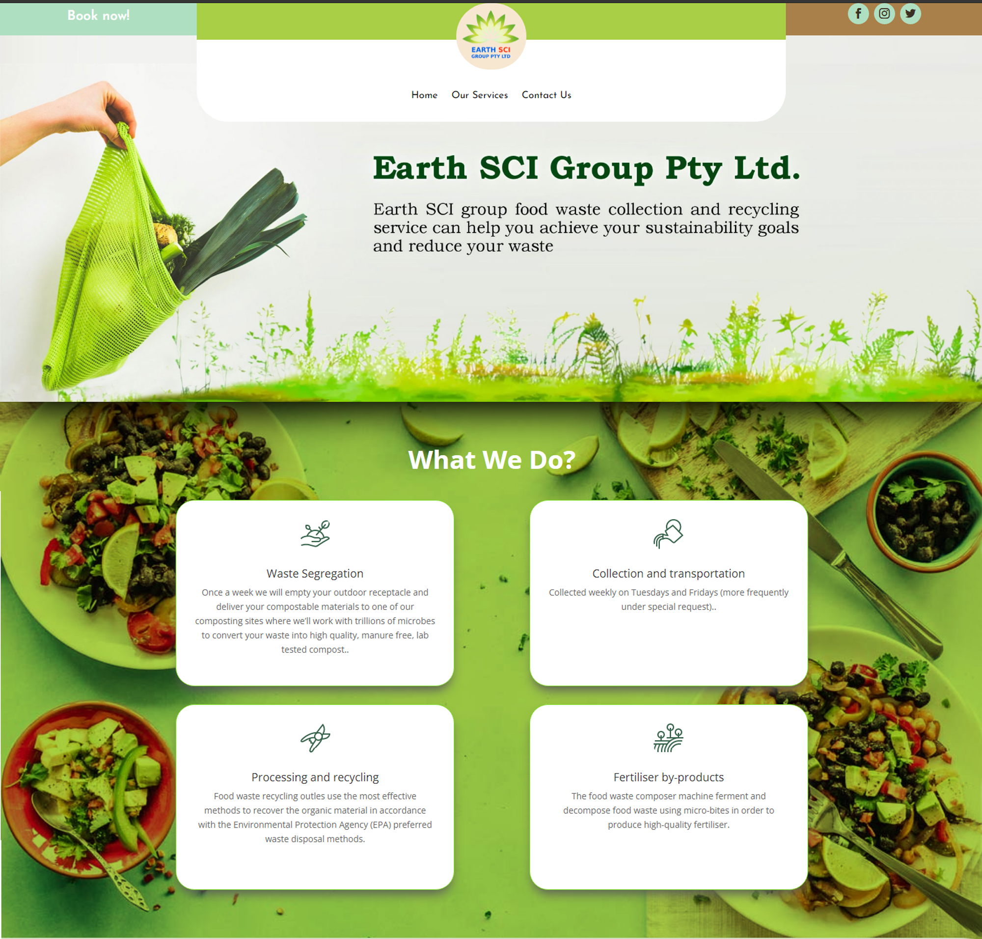 Food Waste Recycle Website Design