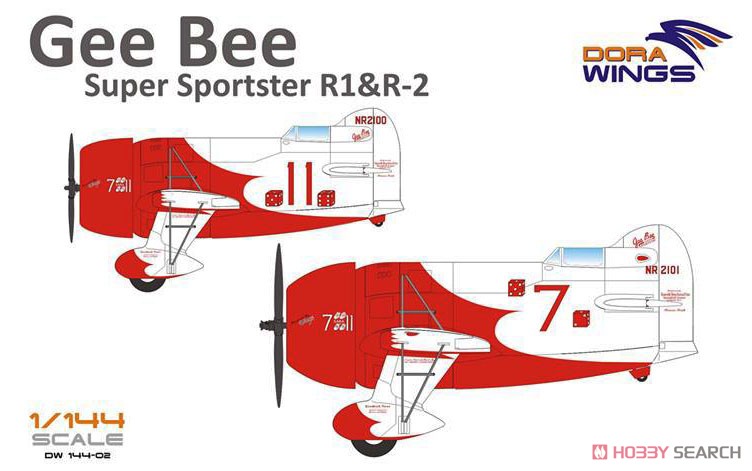 Kampfgruppe 1/144: 1/144 Gee Bee R1 & R2 2in1 (Set of 2) - Dora Wings