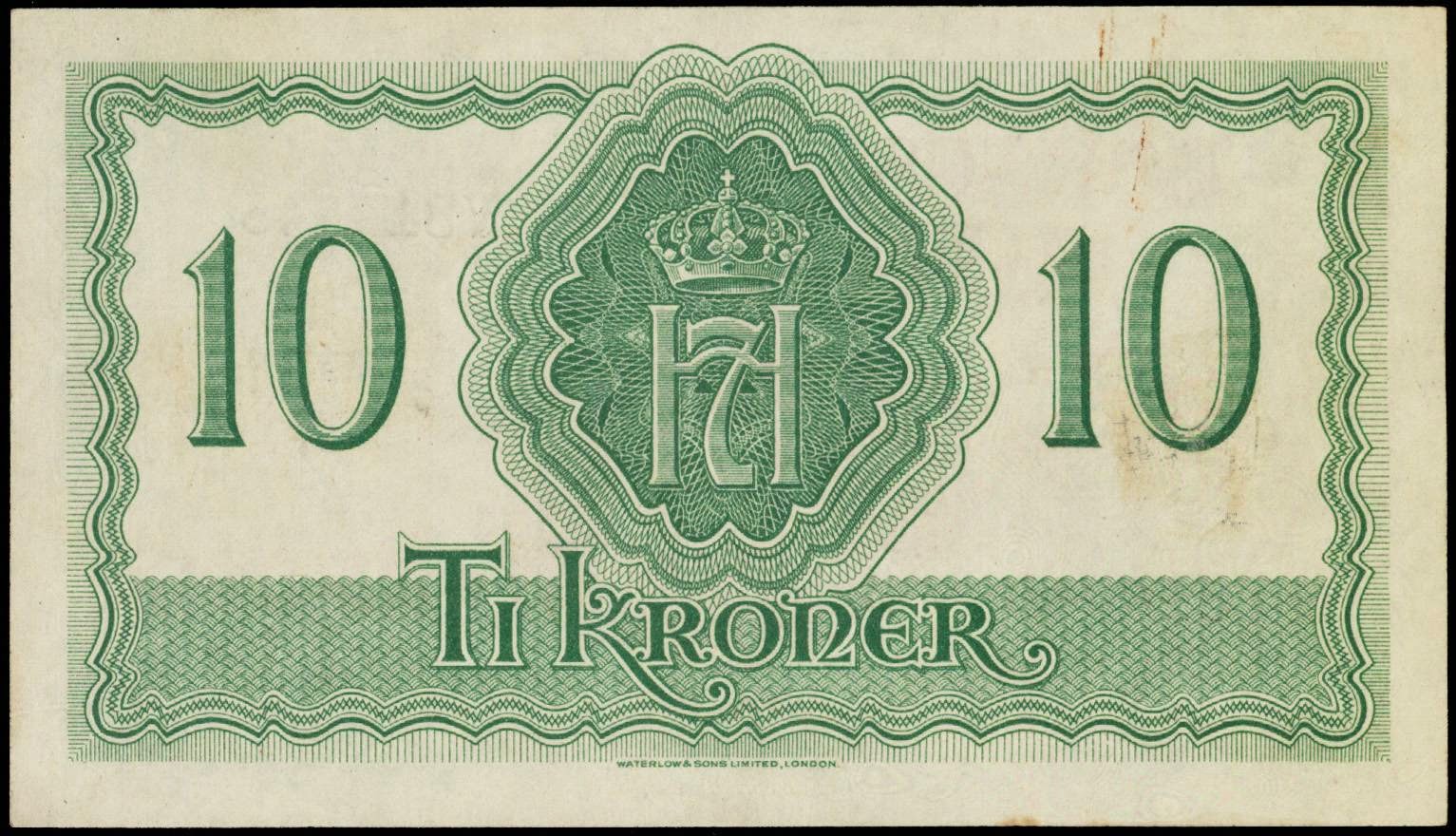 Norway 10 Kroner banknote 1944 Norges Bank|World Banknotes & Coins ...