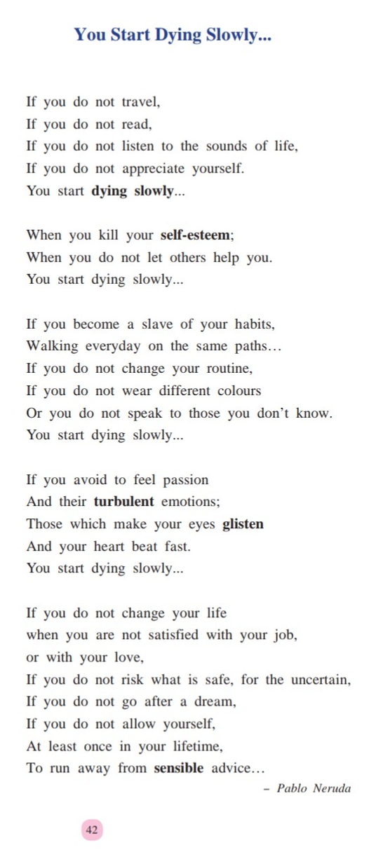 2.1 You Start Dying Slowly