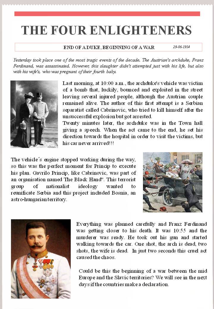 The Historical Newspaper Project: The 4 Enlighteners Unit 5