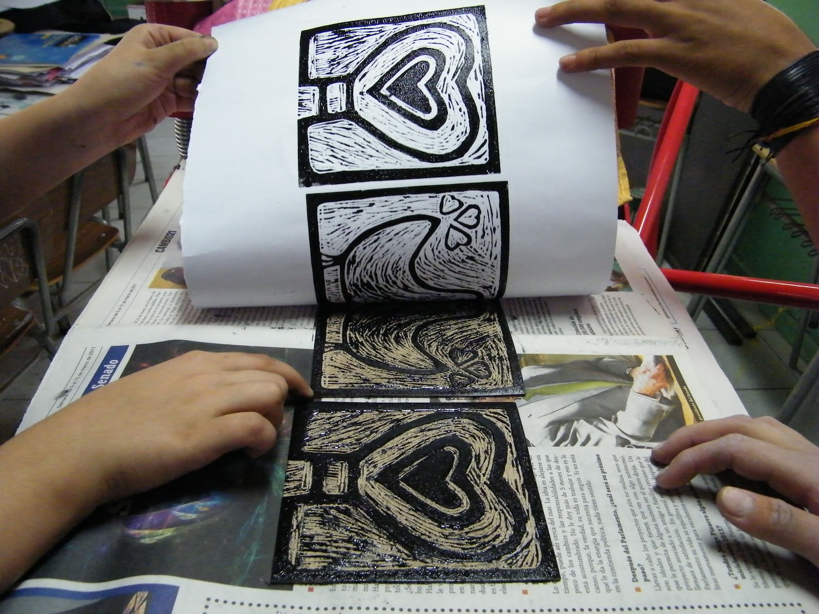 LICEO ARTÍSTICO G. GRONEMEYER: Imprimiendo en el Taller de Grabado ...