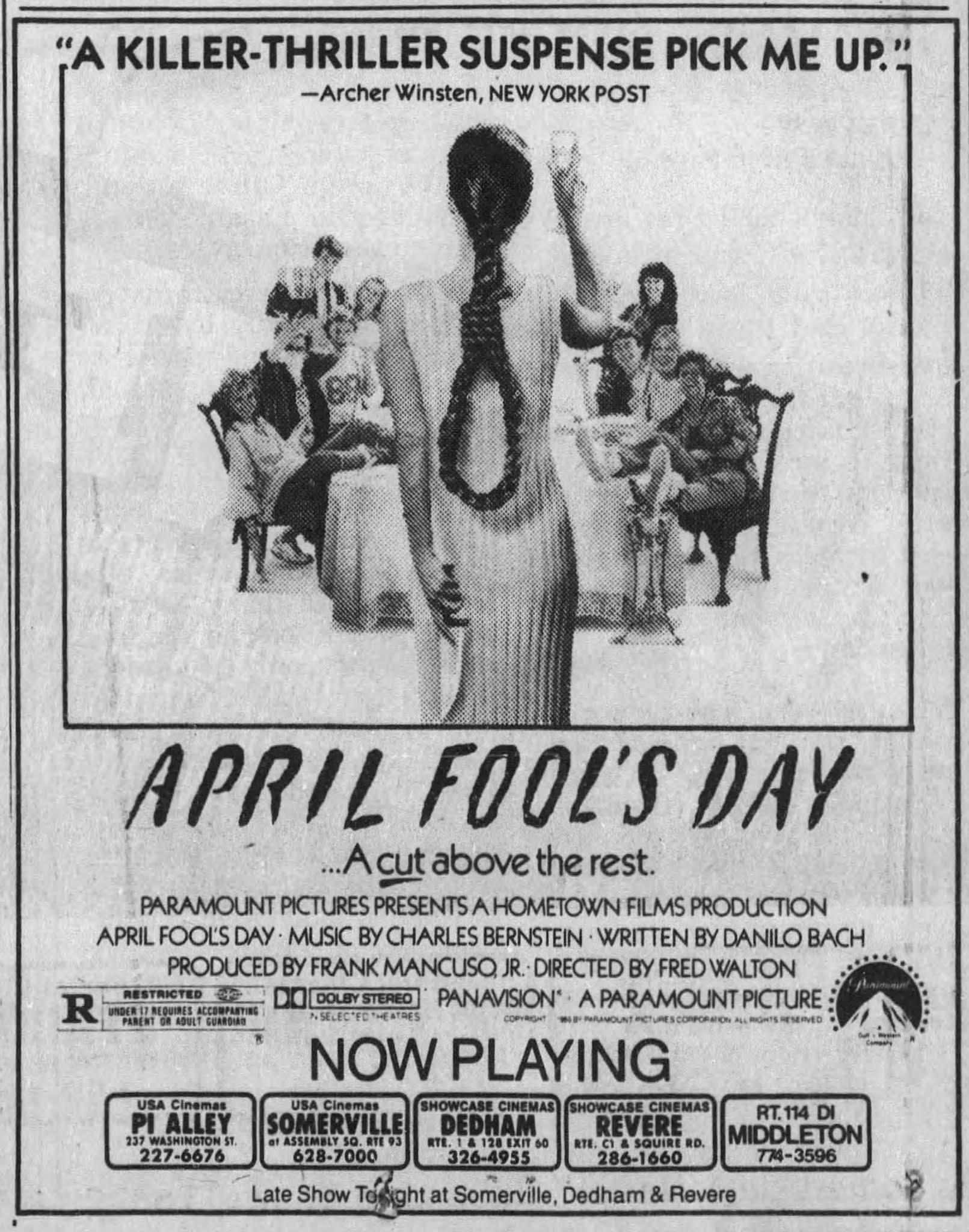Happyotter: APRIL FOOL'S DAY (1986)