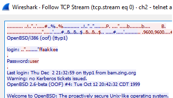 Capturing passwords with wireshark