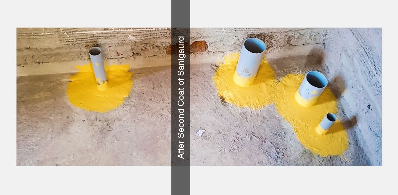 Waterproofing preparatory works – Core Cut packing