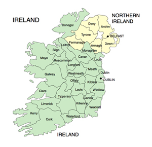 Maps For Design • Editable Clip Art PowerPoint Maps: Ireland Editable ...