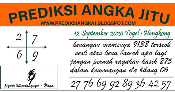 Prediksi Akurat Togel Hongkong Sabtu 12 September 2020 - PREDIKSI ANGKA