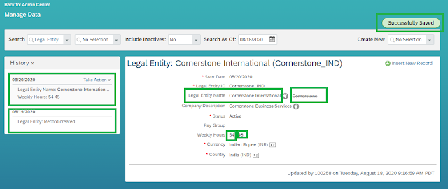 EMPLOYEE CENTRAL: Legal Entity In SuccessFactors Employee Central