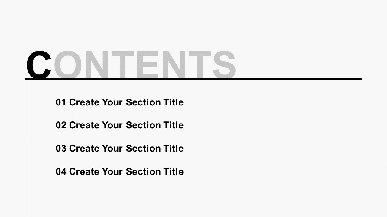 Mono Horizontal Linear PowerPoint Templates - PowerPoint Free