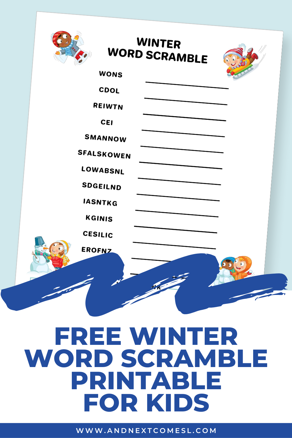 Free Winter Word Scramble Printable For Kids And Next Comes L Hyperlexia Resources free-winter-word-scramble-printable-for-kids-and-next-comes-l-hyperlexia-resources