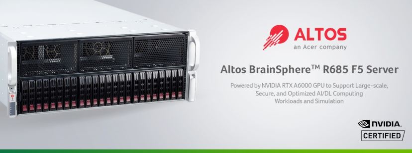 Altos Computing Announces Altos BrainSphereTM R685 F5 Server Powered By ...