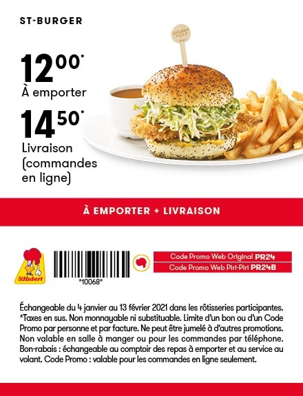11 nouveaux coupons St-Hubert [2021] | Coupons au Québec