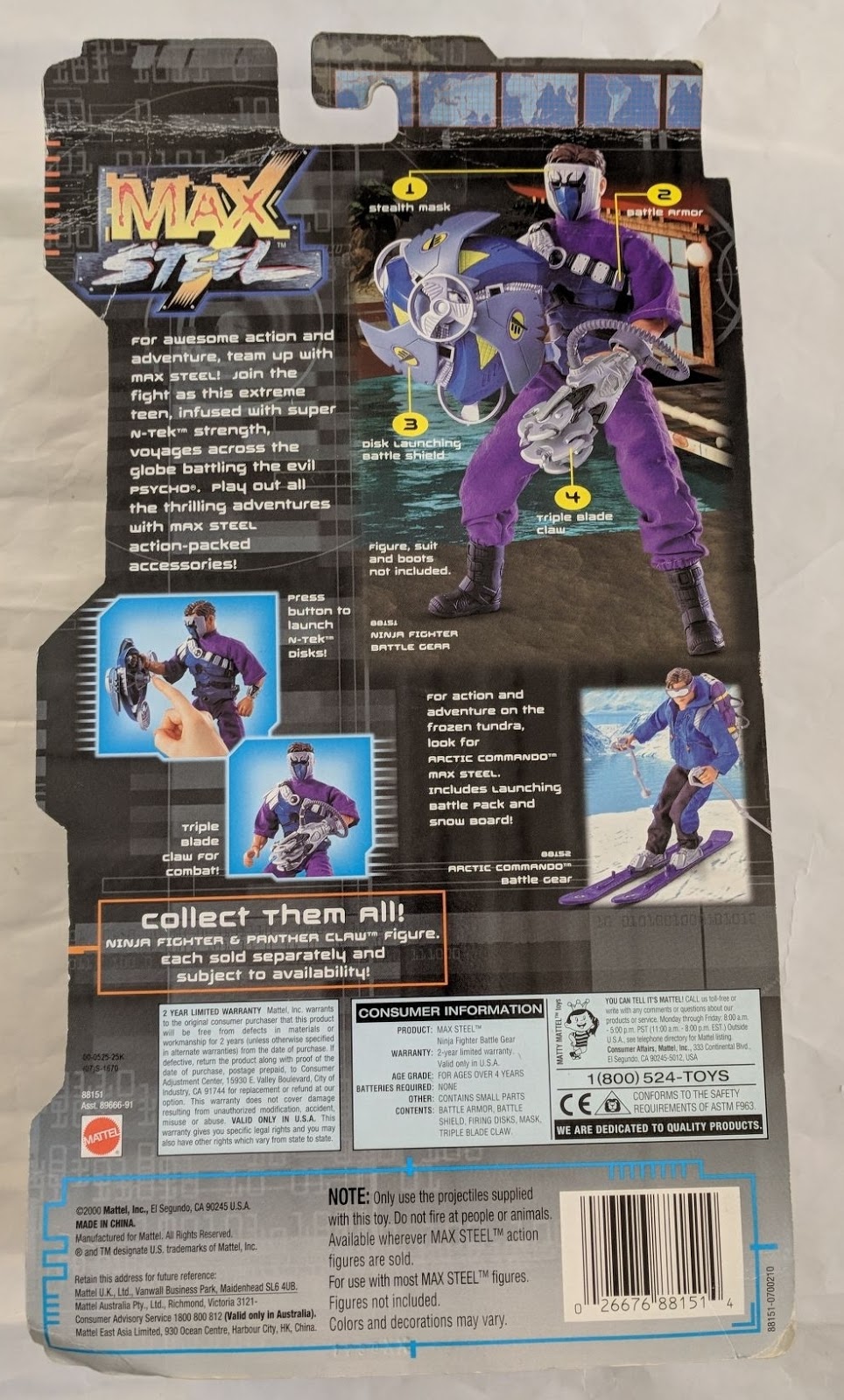 Max Steel Fanáticos: Línea Max Steel 1999-2000 Completa