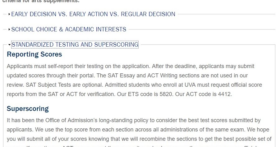 Notes from Peabody: The UVA Application Process: Self-Reporting Test ...