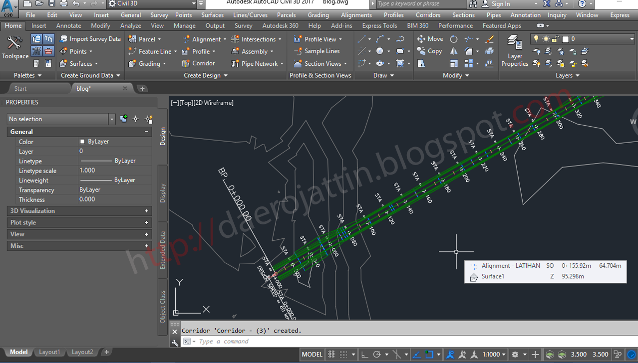 Autocad Civil 3D - Membuat Corridor | Surveyor Drafting