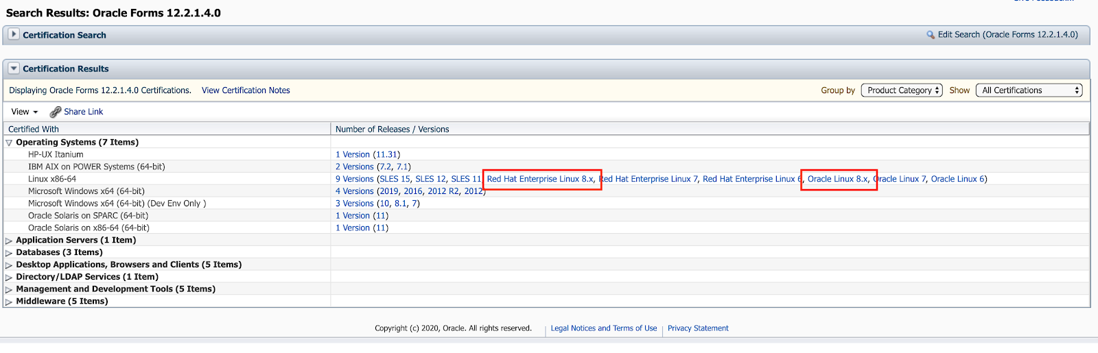 Oracle Fusion Middleware 12.2.1.4.0 certified with Linux 8 ~ Dirk ... Oracle Fusion Middleware 12.2.1.4.0 certified with Linux 8 ~ Dirk ...