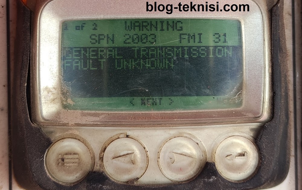 General Transmission Fault Unknown SPN 2003 FMI 31 Blog Teknisi