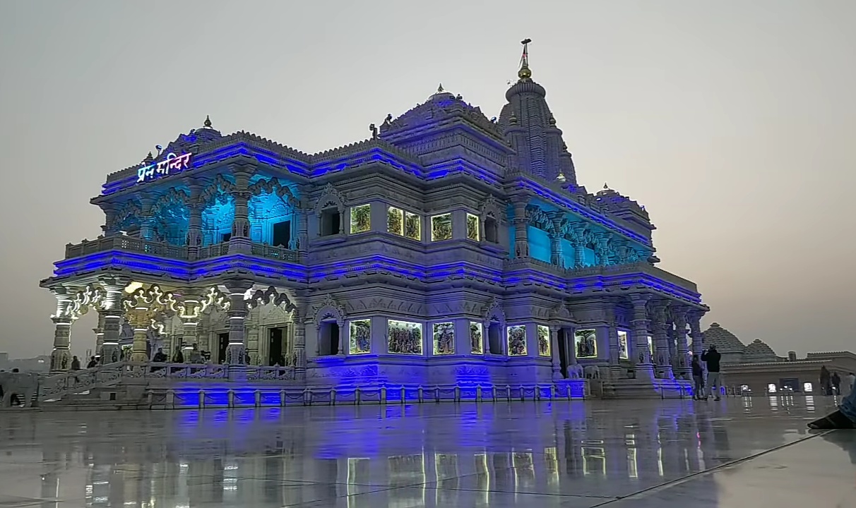 50 Best Prem Mandir Vrindavan Images, Prem Mandir Night View Photos.