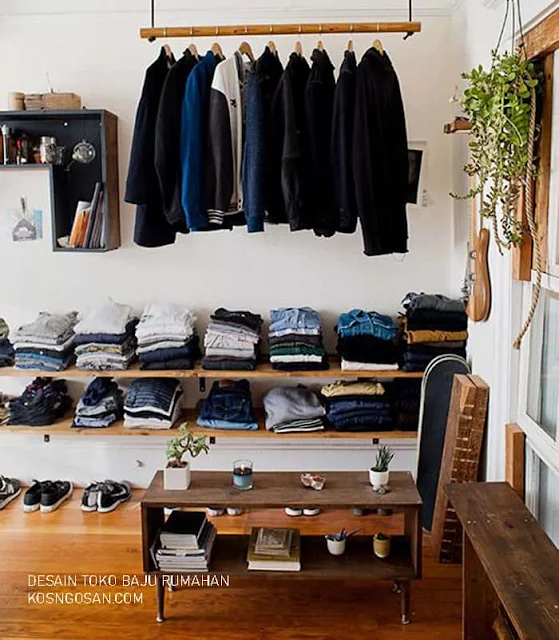 30 Desain Toko Baju Rumahan yang Minimalis - KOSNGOSAN