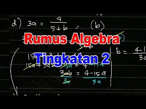 TMK5M: Matematik Rumus Algebra